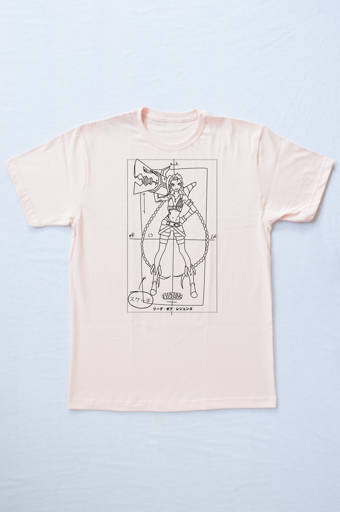 Camiseta League of Legends Jinx Anime Sketch - Mad Lad Co.